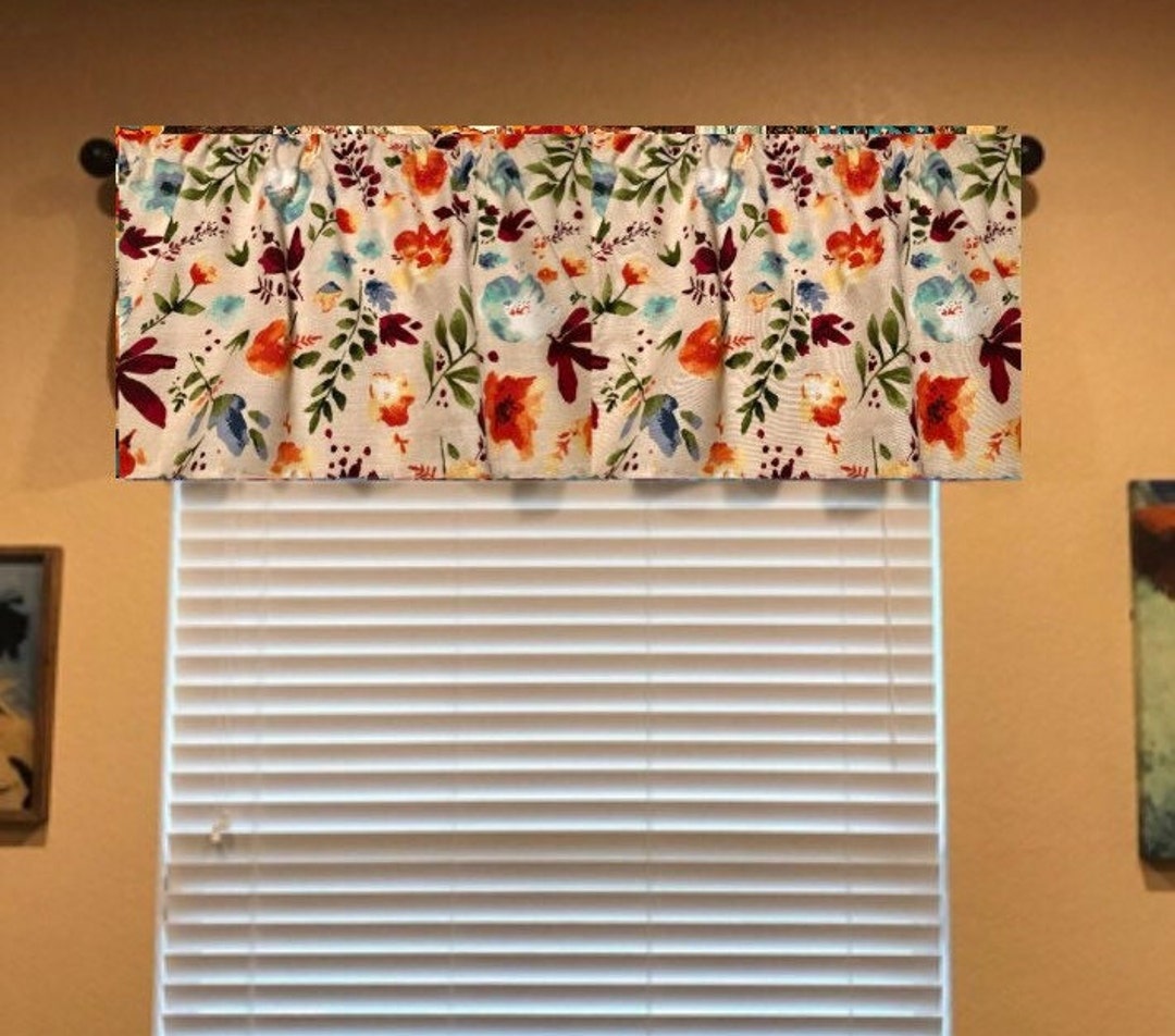 Beautiful Falling Leaves Valance Rustic Colors Gift for Home Decor ...