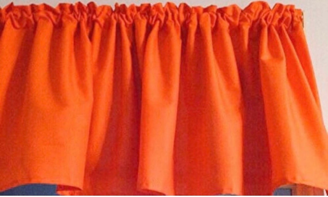 Bright Orange Valance: Solid Sunset Decor, 52"w X 15"l - Etsy