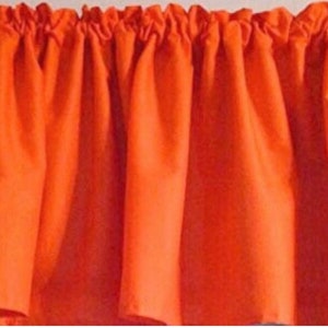 Bright Orange Valance: Solid Sunset Decor, 52"w X 15"l - Etsy