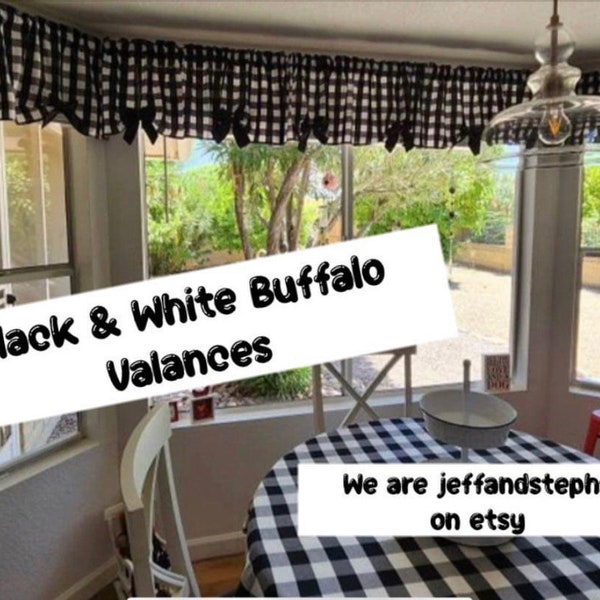 Buffalo Check Valance - Etsy