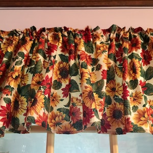 Autumn Sunflowers Kitchen Valance Theme Harvest Gold Sunflower - Etsy