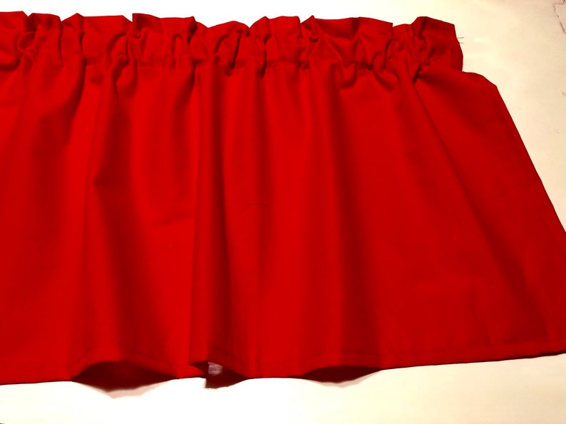 Red Cotton Window Valance: 43"w X 14/15"l - Etsy