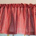 Red Gingham Valance: Country Farmhouse Window Curtain Ship Sooner ...