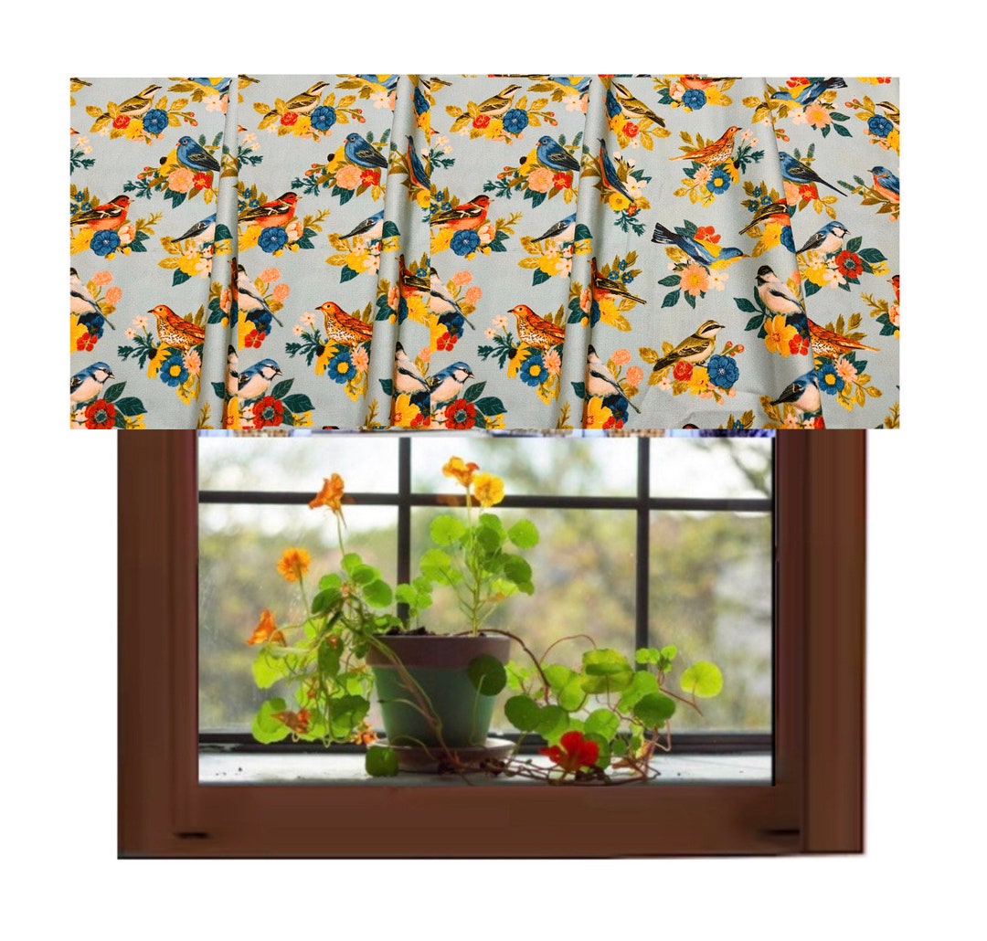 Gift for a Bird Lover Outdoor Valance Nature Birds, Rustic Red Cardinal ...