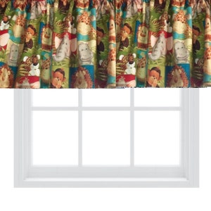 Jungle Babies Nursery Valance Monkey Elephant Valance - Etsy