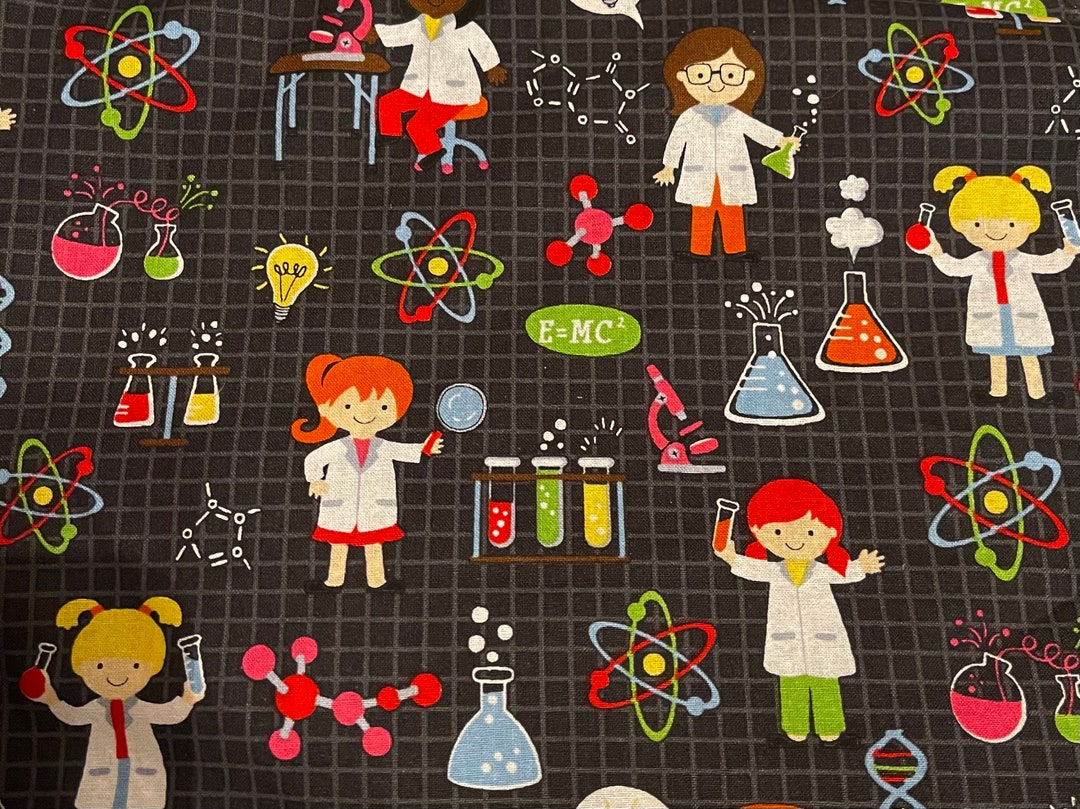 Lab Tech Scientist Valance Curtain, Great Gift Idea Cotton Poly Fabric ...