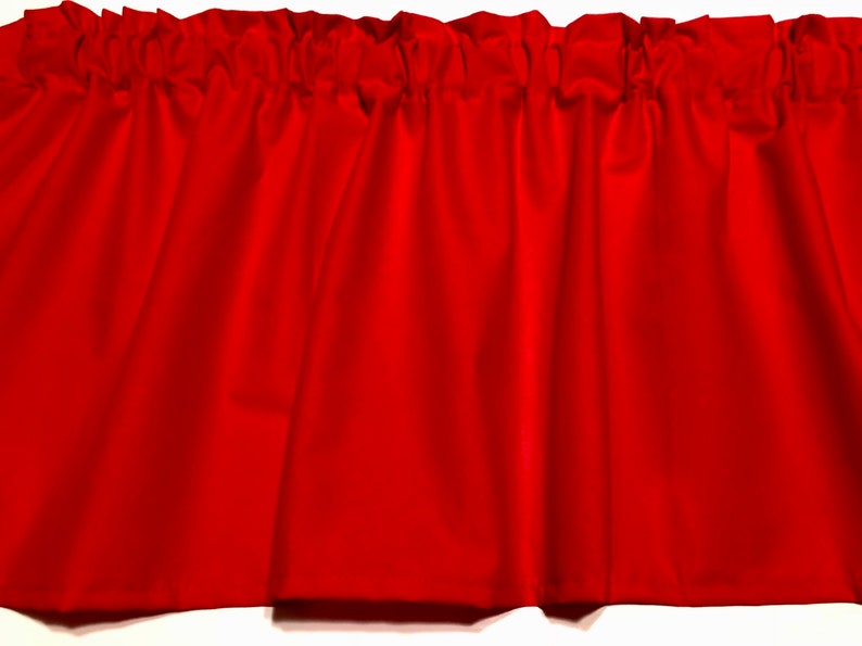 Red Cotton Window Valance: 43"w X 14/15"l - Etsy