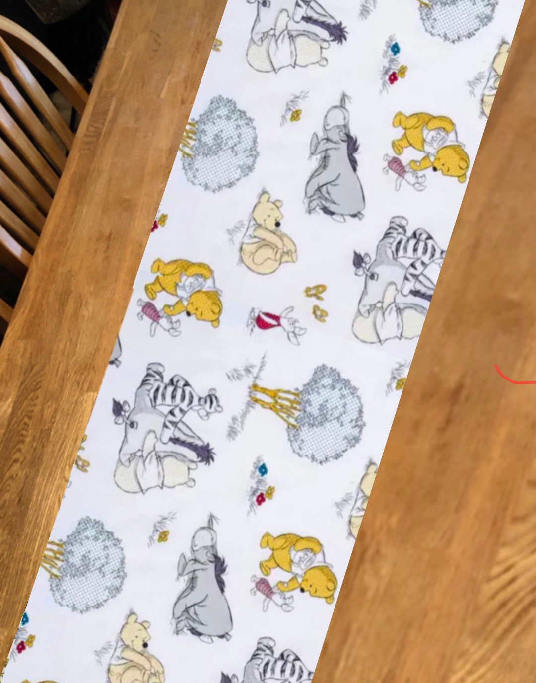 Pooh Togetherness Table Runner Unlined Hemmed Edges Dresser Scarf ...
