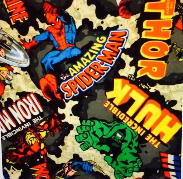 Superhero Window Curtain Valance Hulk Spiderman Ironman Custom | Etsy