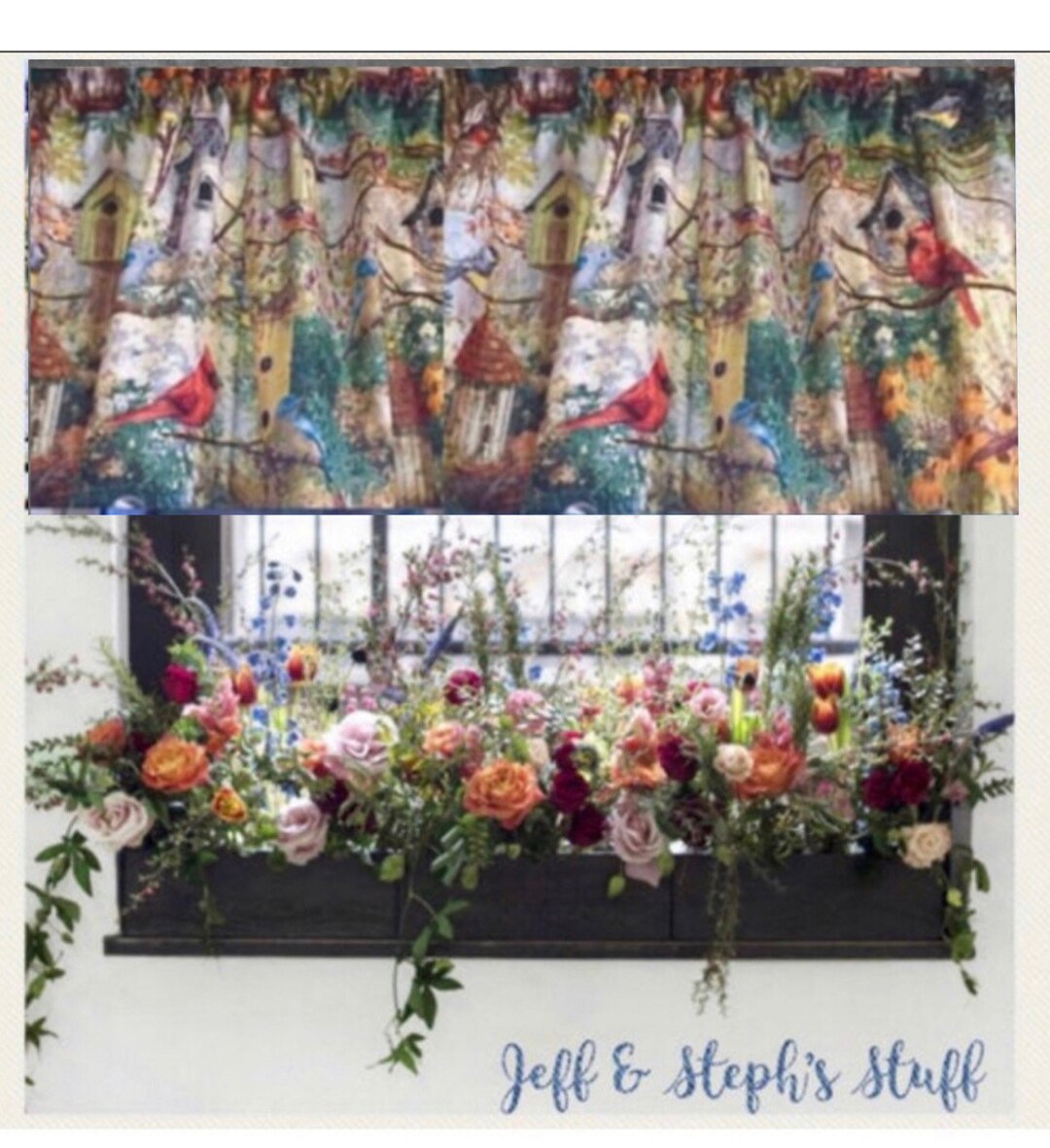Summer Birds Valances Valance Sparrow Blue Jay Robin 43w X 15l - Etsy