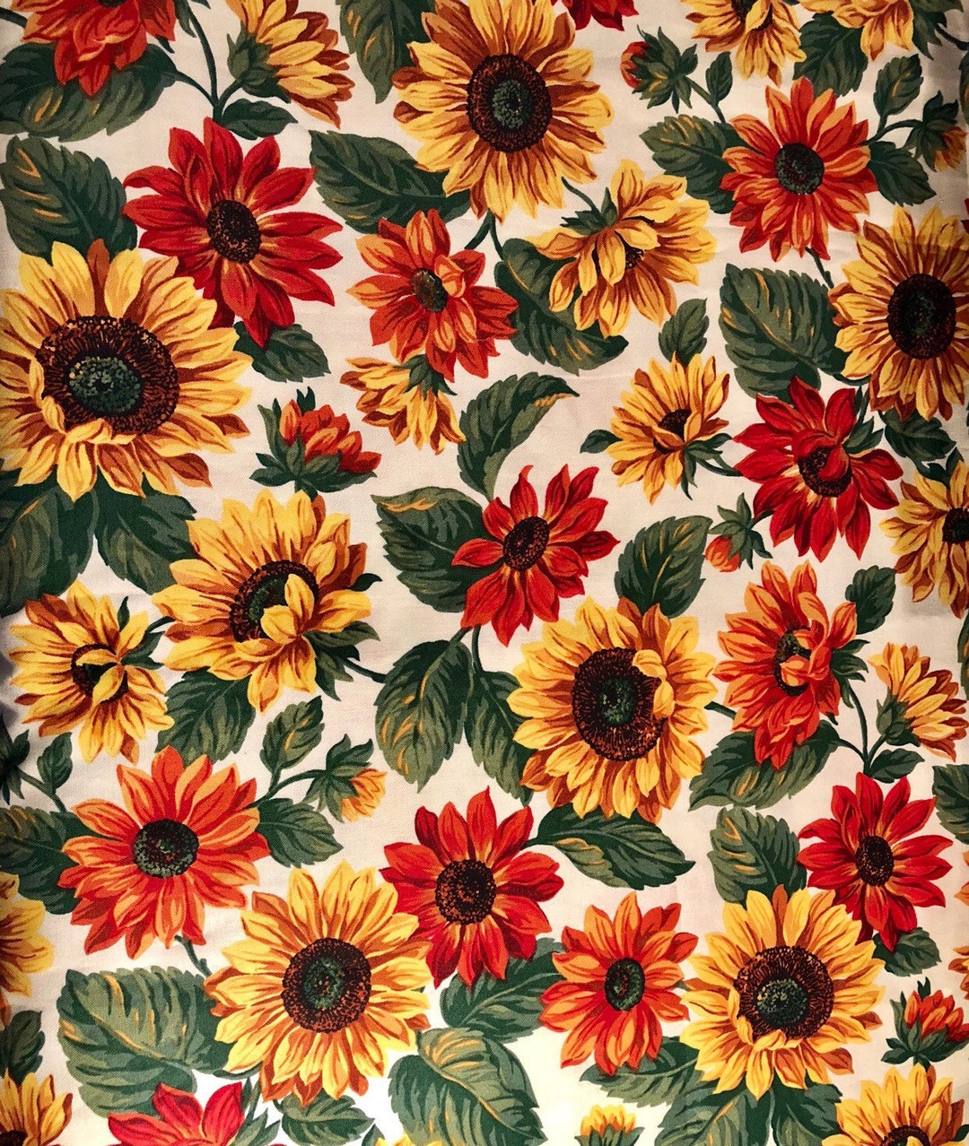 Sunflower Curtain Panel Set: Sunny Floral Print, 43" Wide - Etsy