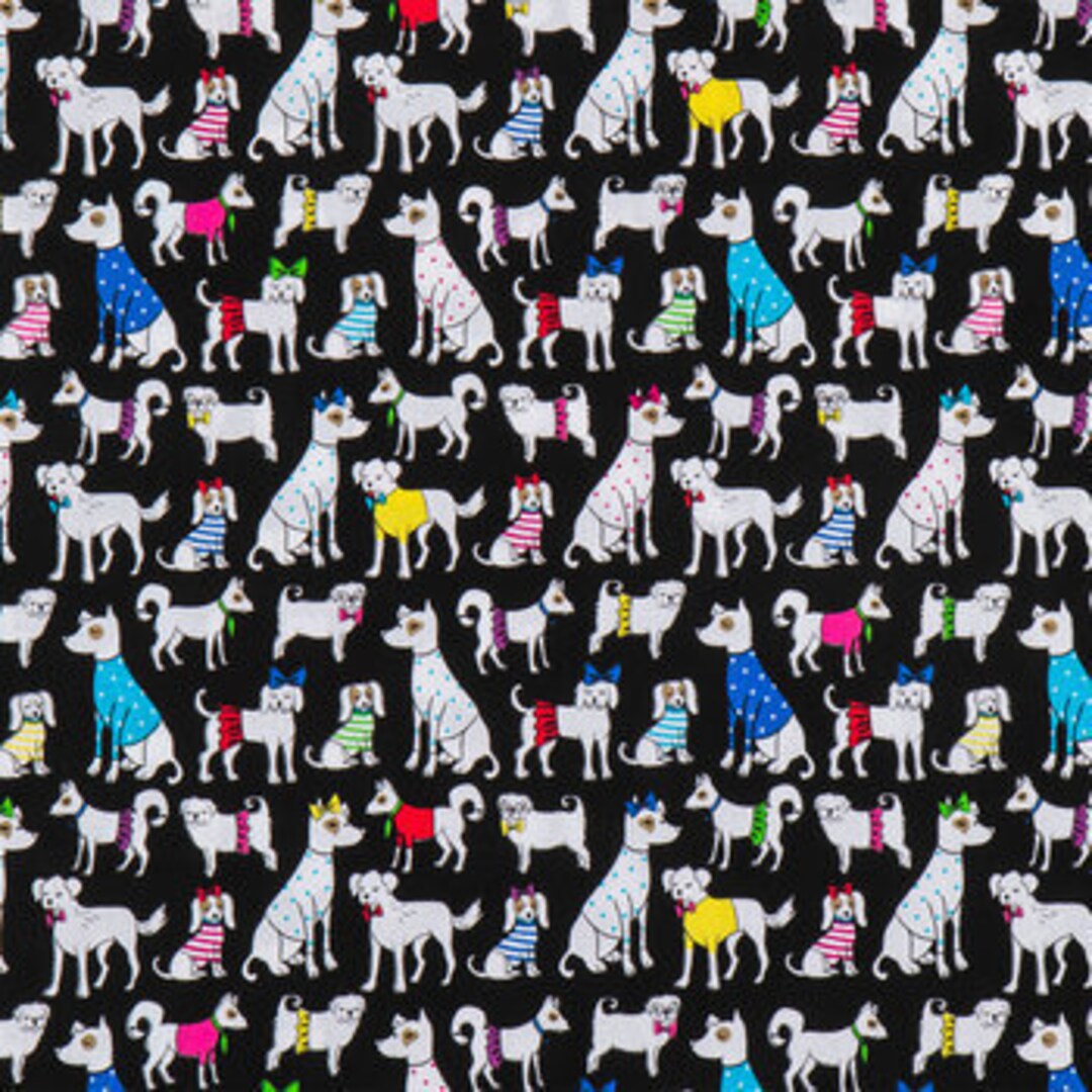 Dog Paw-ty Time Valance, Window Curtain Valances, Cotton Fabric, 43w X ...