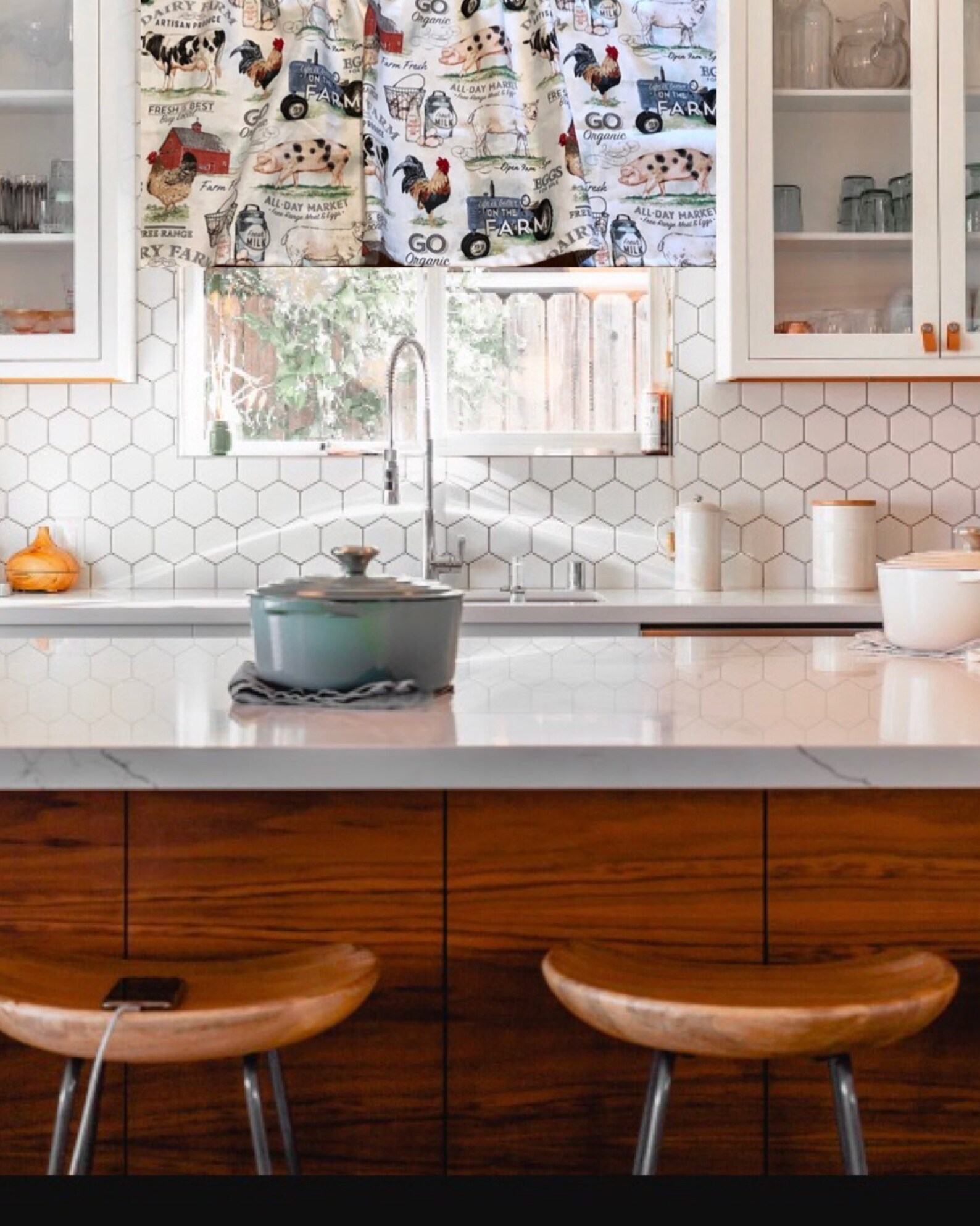 Country Farmhouse Valance Pigs and Cows 42w - Etsy