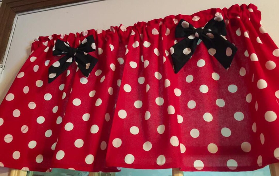 Mickey Minnie Mouse Kids Curtains, Valance Topper New Window Curtain ...