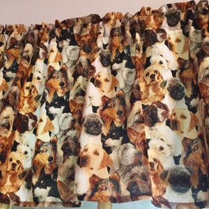 Puppy Dog Window, Curtain Valance, Shih Tzu, Collie, Beagle, Pug ...
