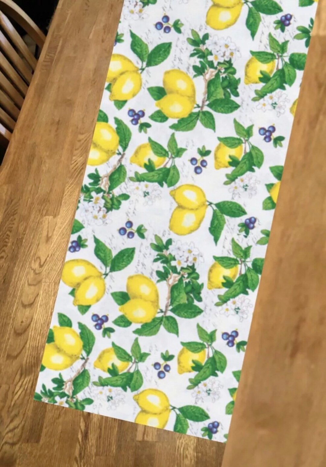 Lemon Table Runner: Farmhouse Kitchen Decor, Summer Party Decoration - Etsy