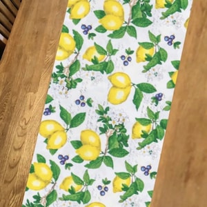 Lemon Table Runner: Farmhouse Kitchen Decor, Summer Party Decoration - Etsy