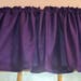 Purple Valance Topper New Window Curtain Treatment - Etsy