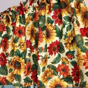 Autumn Sunflowers Kitchen Valance Theme Harvest Gold Sunflower - Etsy