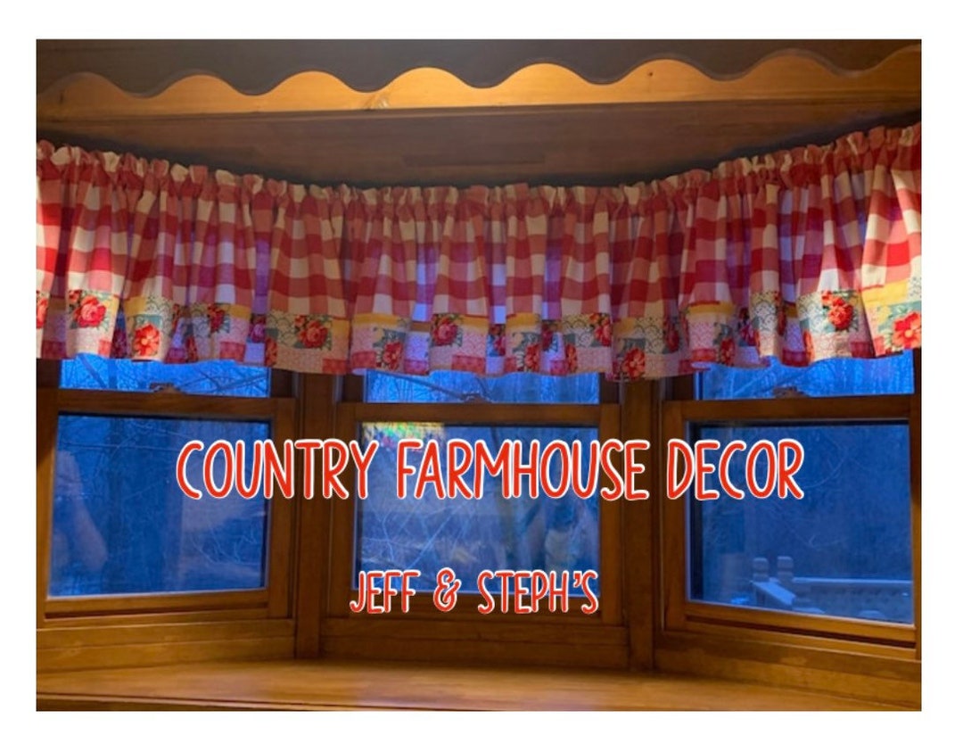 Country Farmhouse Valance Custom Made From, Woman Fabric, Fabric ...