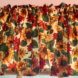Autumn Sunflowers Kitchen Valance Theme Harvest Gold Sunflower - Etsy