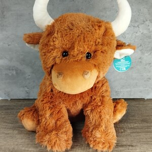 Cuddly Highland Cow Soft Toy, Color Brown, Sizes From Mini to Large - Etsy