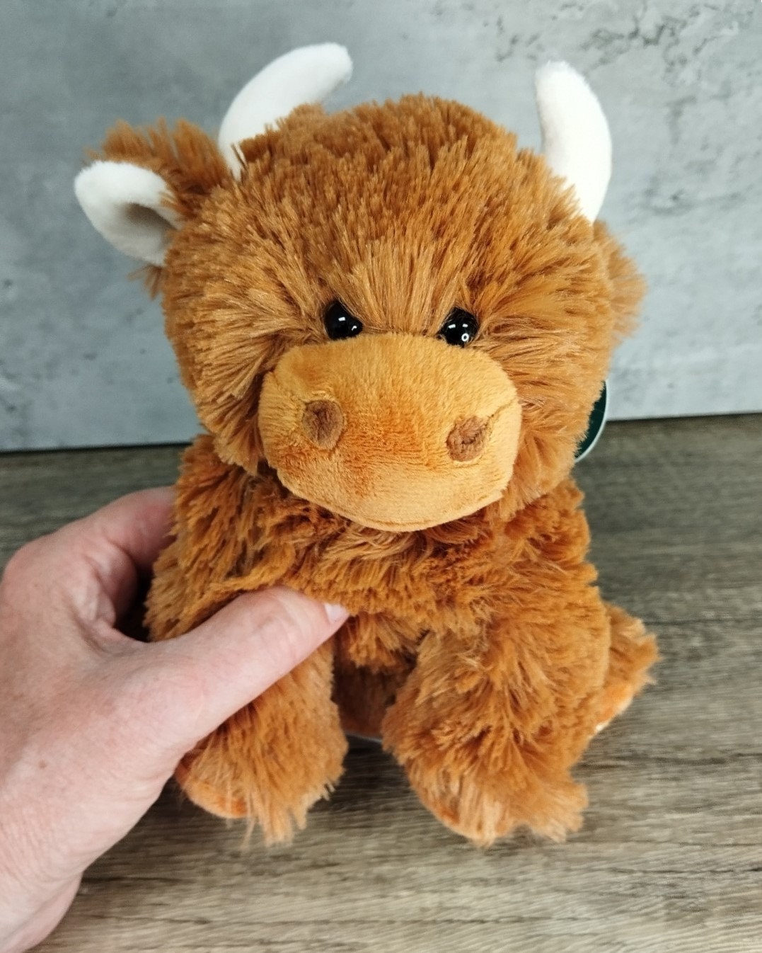 Cuddly Highland Cow Soft Toy, Color Brown, Sizes From Mini to Large - Etsy