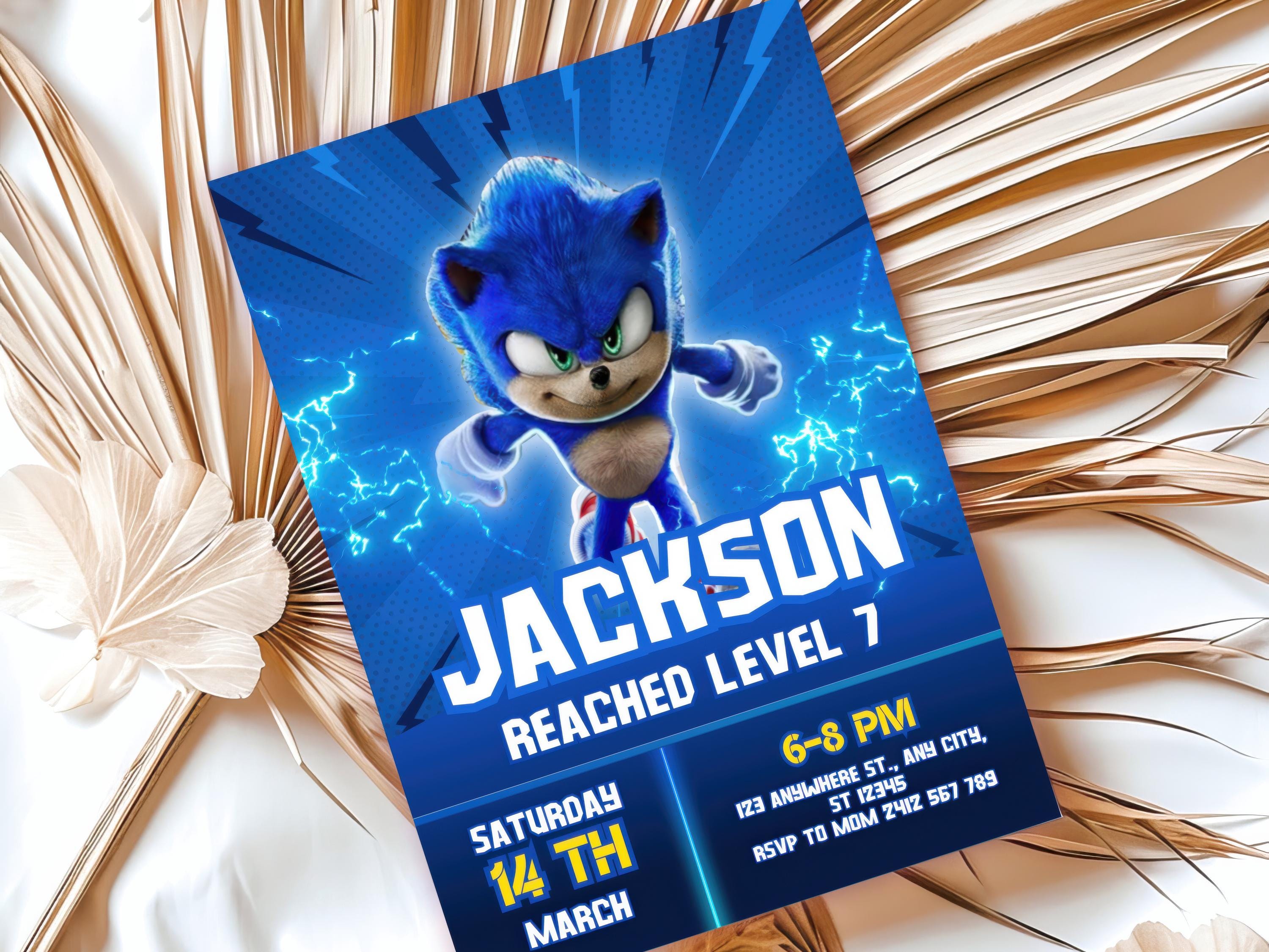 Editable Sonic Birthday Invitation, Sonic Invite, Sonic Birthday Invite ...