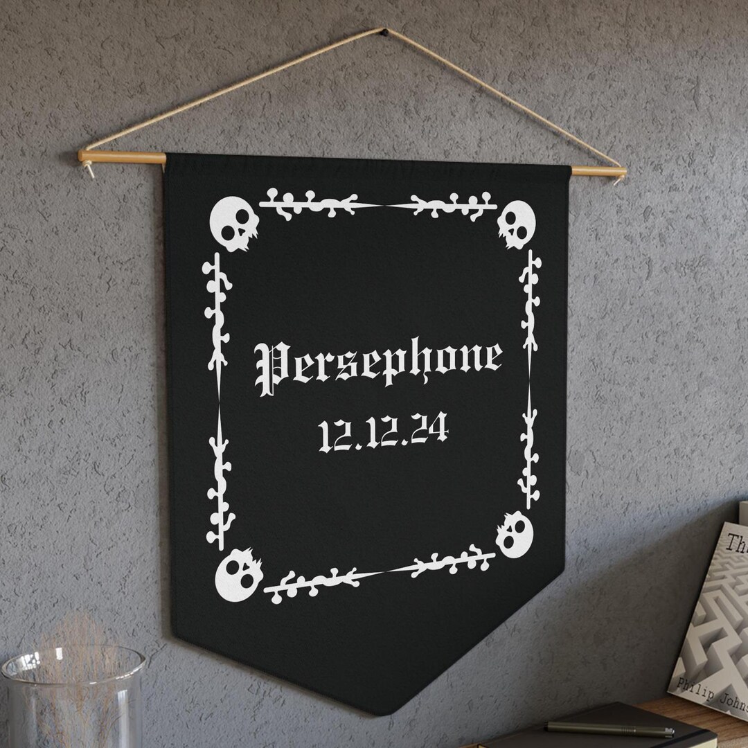 Custom Goth Baby Name Banner Pennant Wall Art Spooky Cute Personalized ...