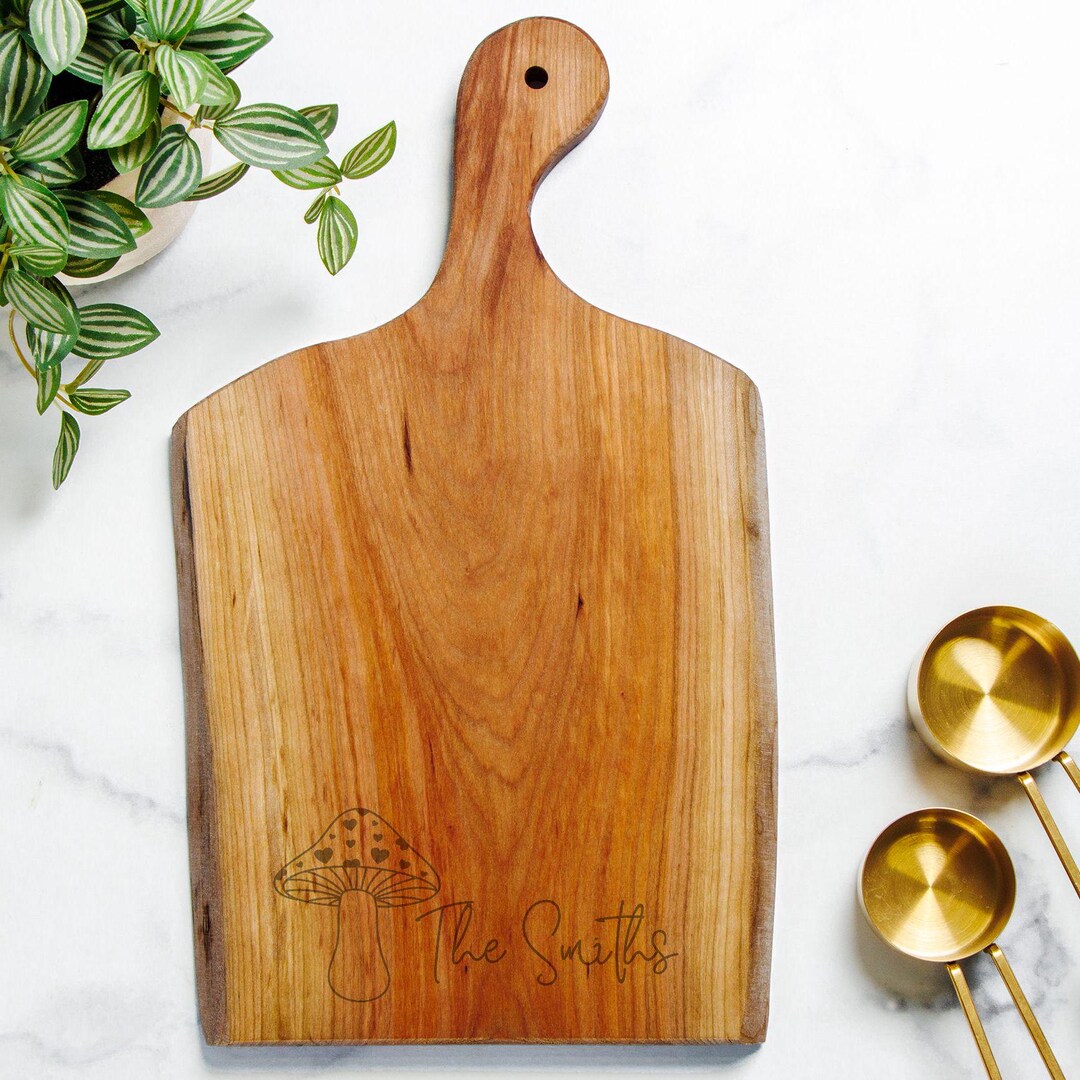 Personalized Live Edge Cutting Board Cottagecore Decor Artisan Wood ...