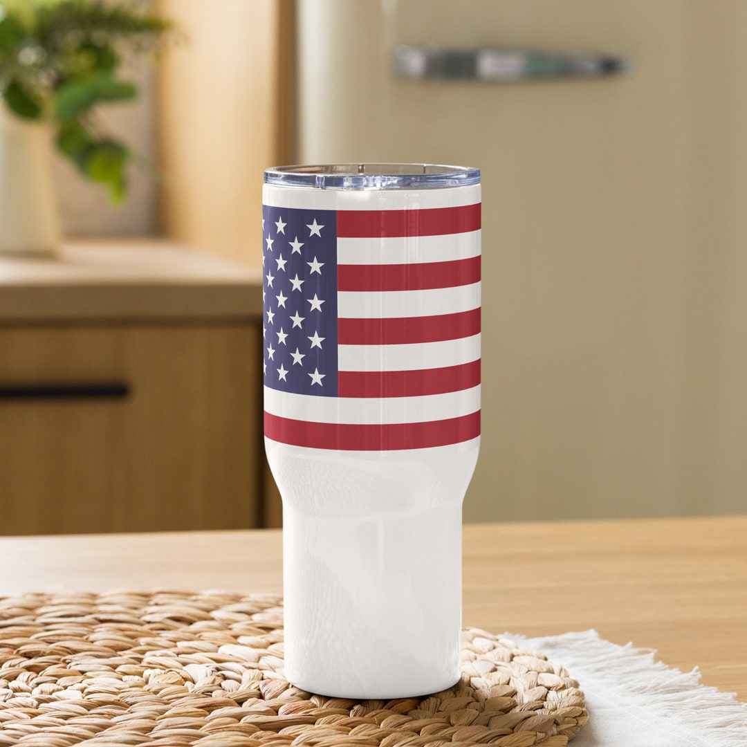 Trump American Flag Travel Mug With Handle - Etsy