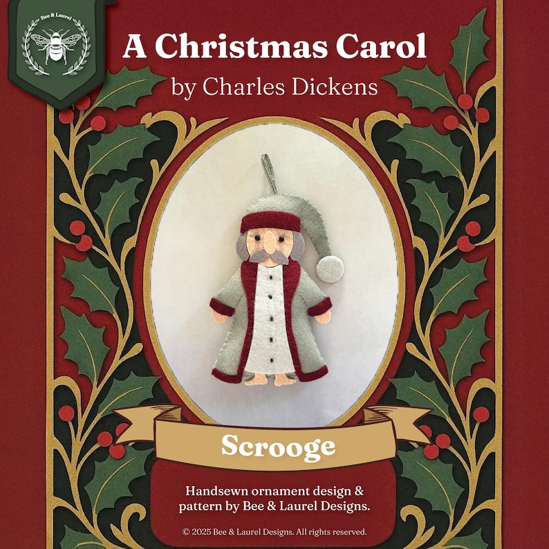 A Christmas Carol Felt Ornament Designs: Scrooge - Etsy