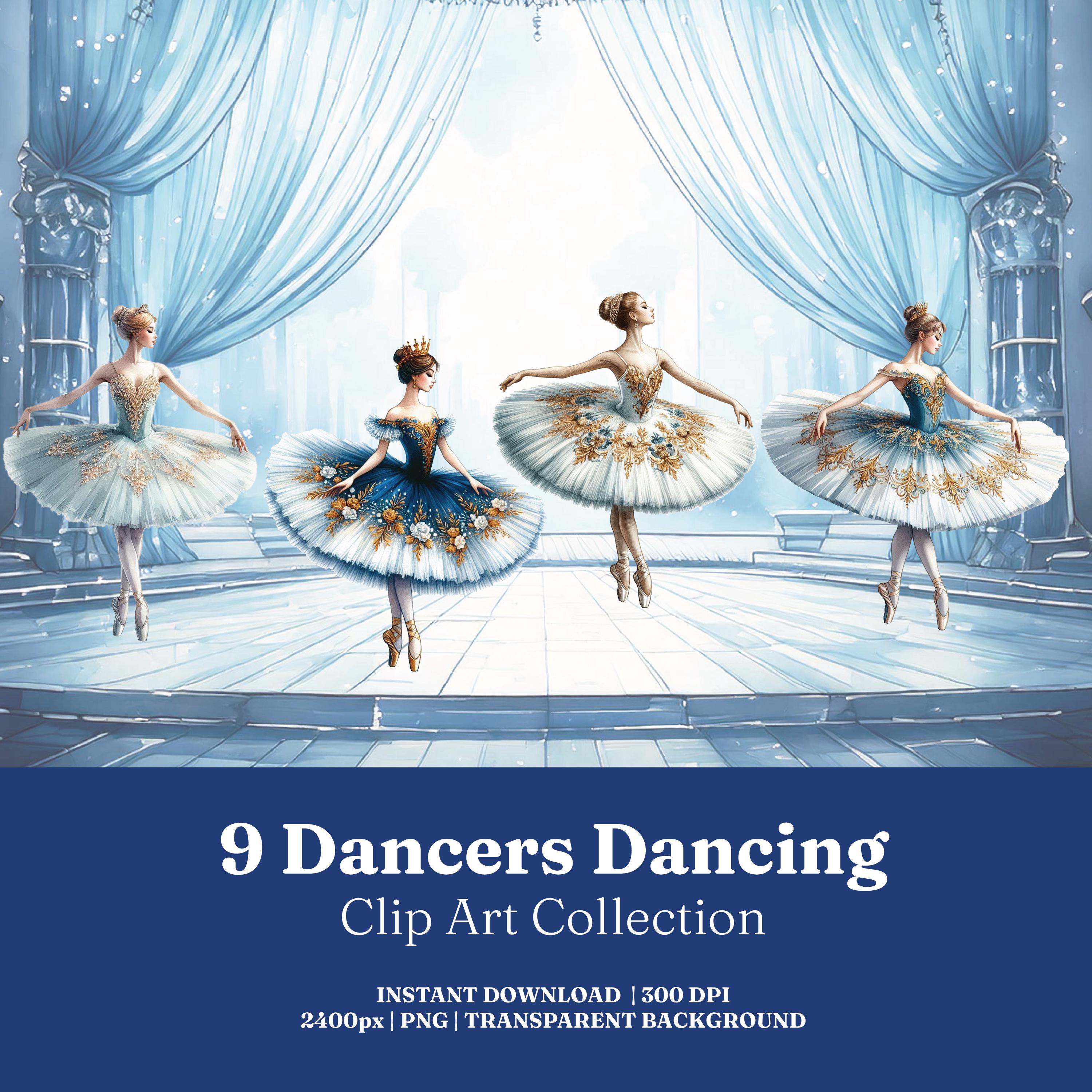 9 Dancers Dancing Ballerina Clip Art Collection - Etsy