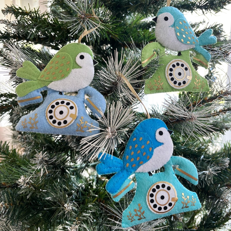 12 Days of Christmas Felt Ornament Designs: Complete Set - Etsy