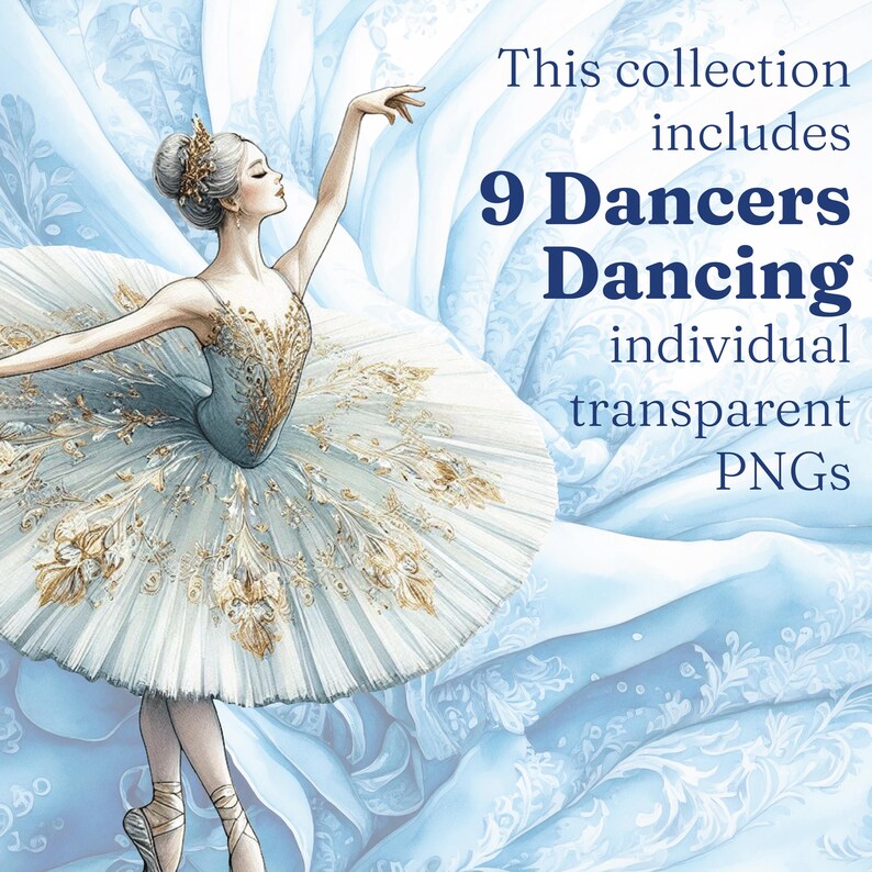9 Dancers Dancing Ballerina Clip Art Collection - Etsy