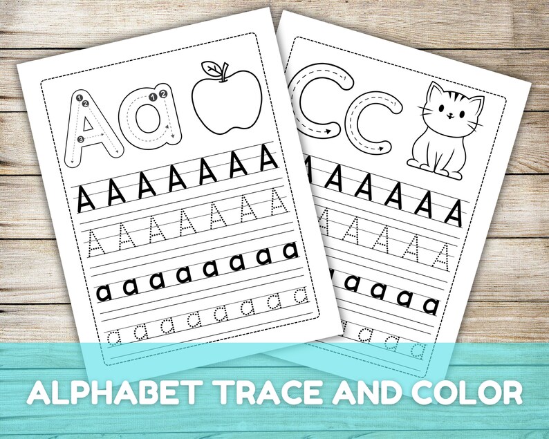 26 Alphabet Tracing Worksheets Coloring Worksheet Preschool Handwriting ...