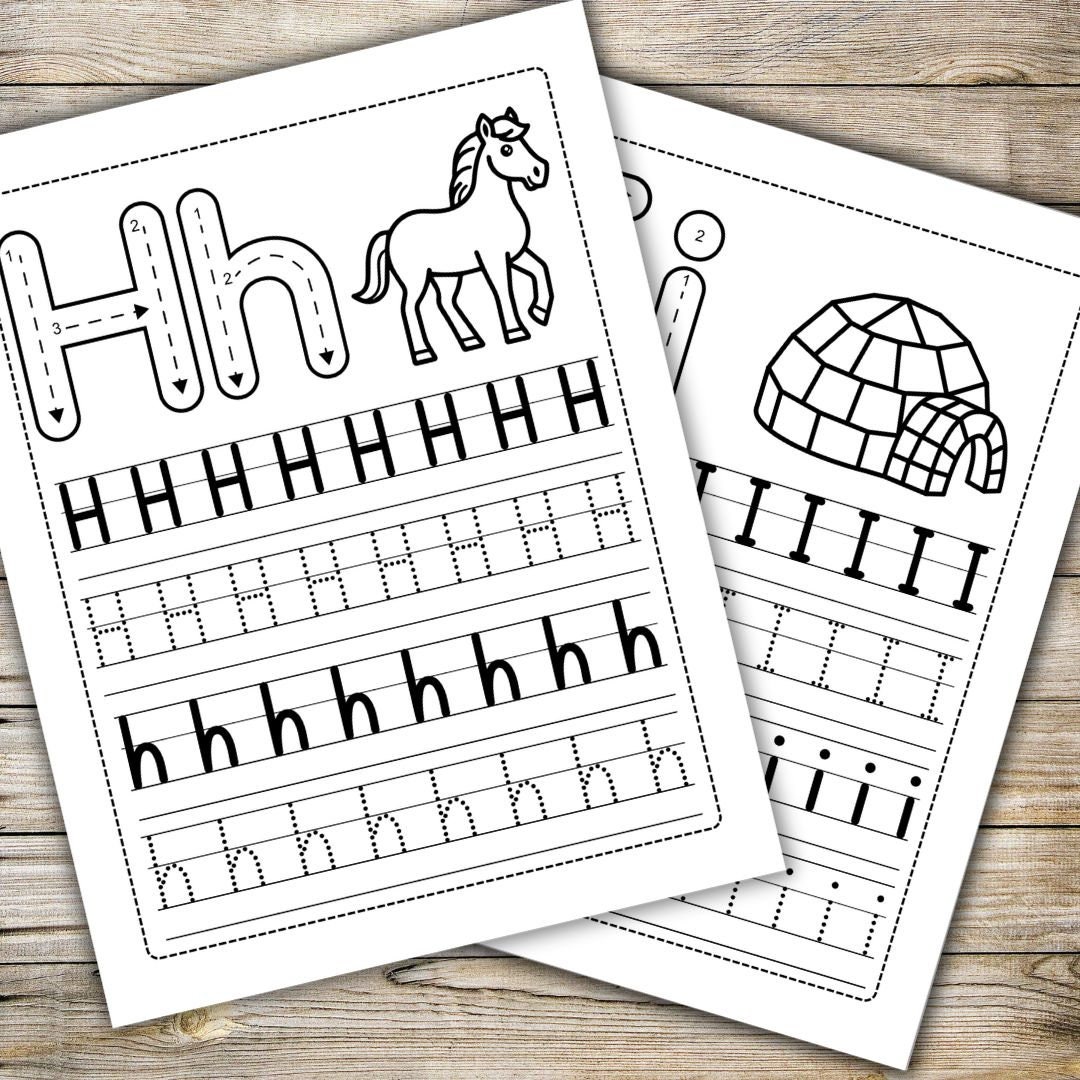 26 Alphabet Tracing Worksheets Coloring Worksheet Preschool Handwriting ...