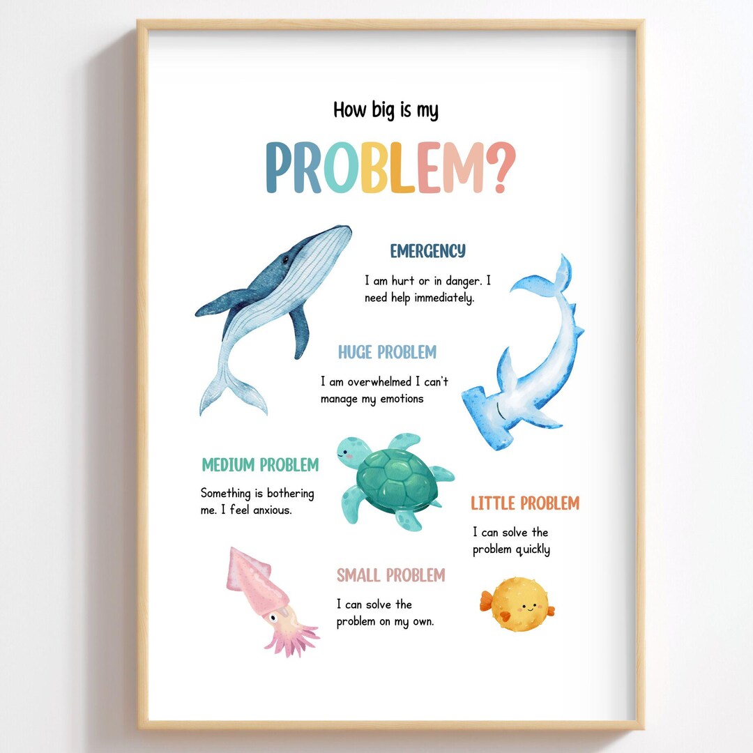 How Big is My Problem Poster, Classroom, Boho, Therapy Decor, Size of ...