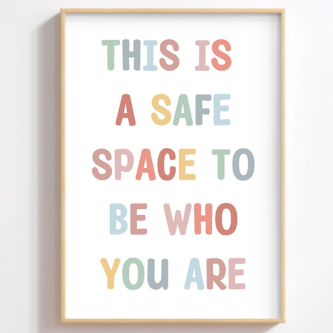 Safe Space Printable, Boho Classroom Decor (digital Download) - Etsy