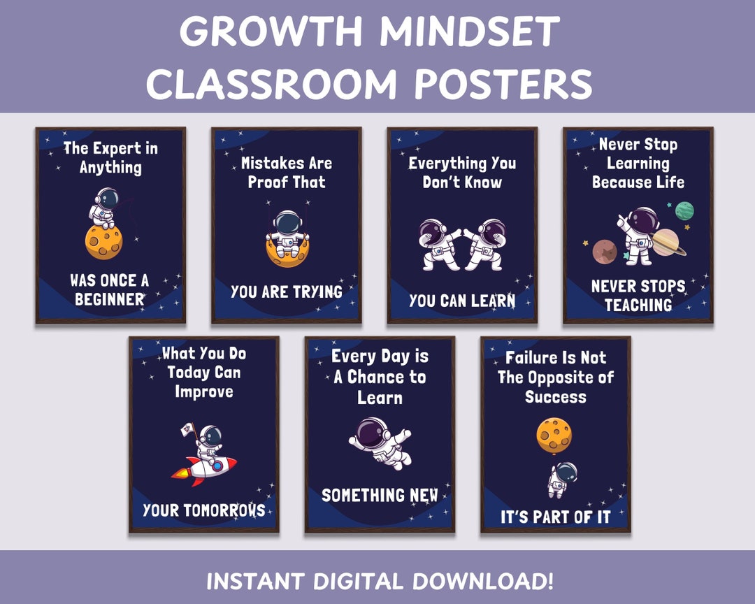 Space Classroom Posters, Growth Mindset Posters, Printable Posters ...
