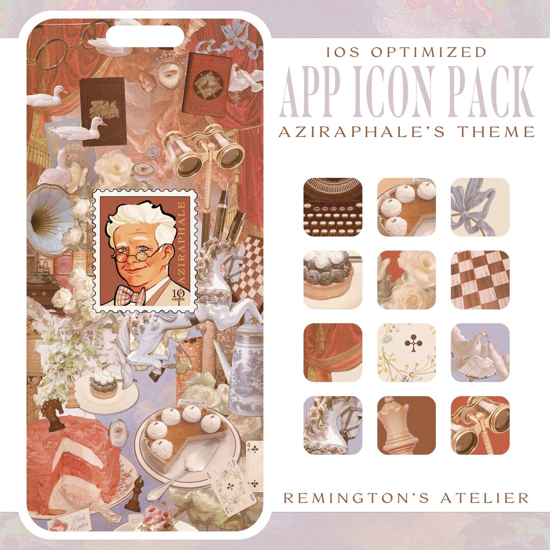 Good Omens Angelic App Icon Pack for Ios / Collage Style / Aziraphale's ...