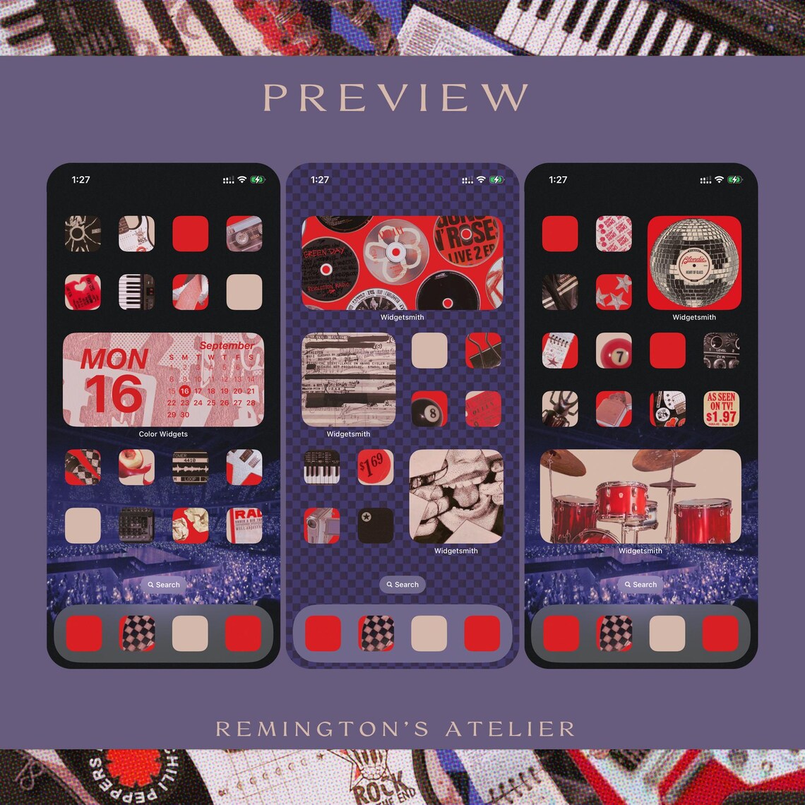 Jirou's Theme / MHA Rockstar App Icon Pack for Ios / Collage Style - Etsy