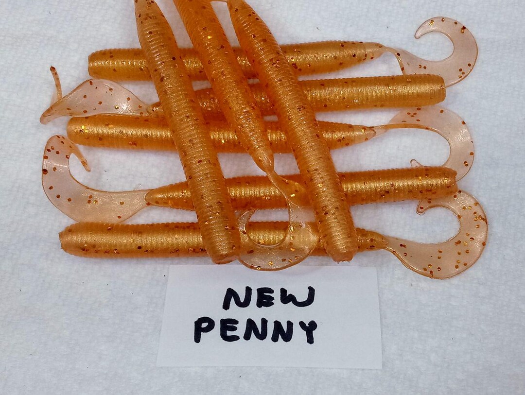 New Penny Curly Tail Worm 8 Pack - Etsy