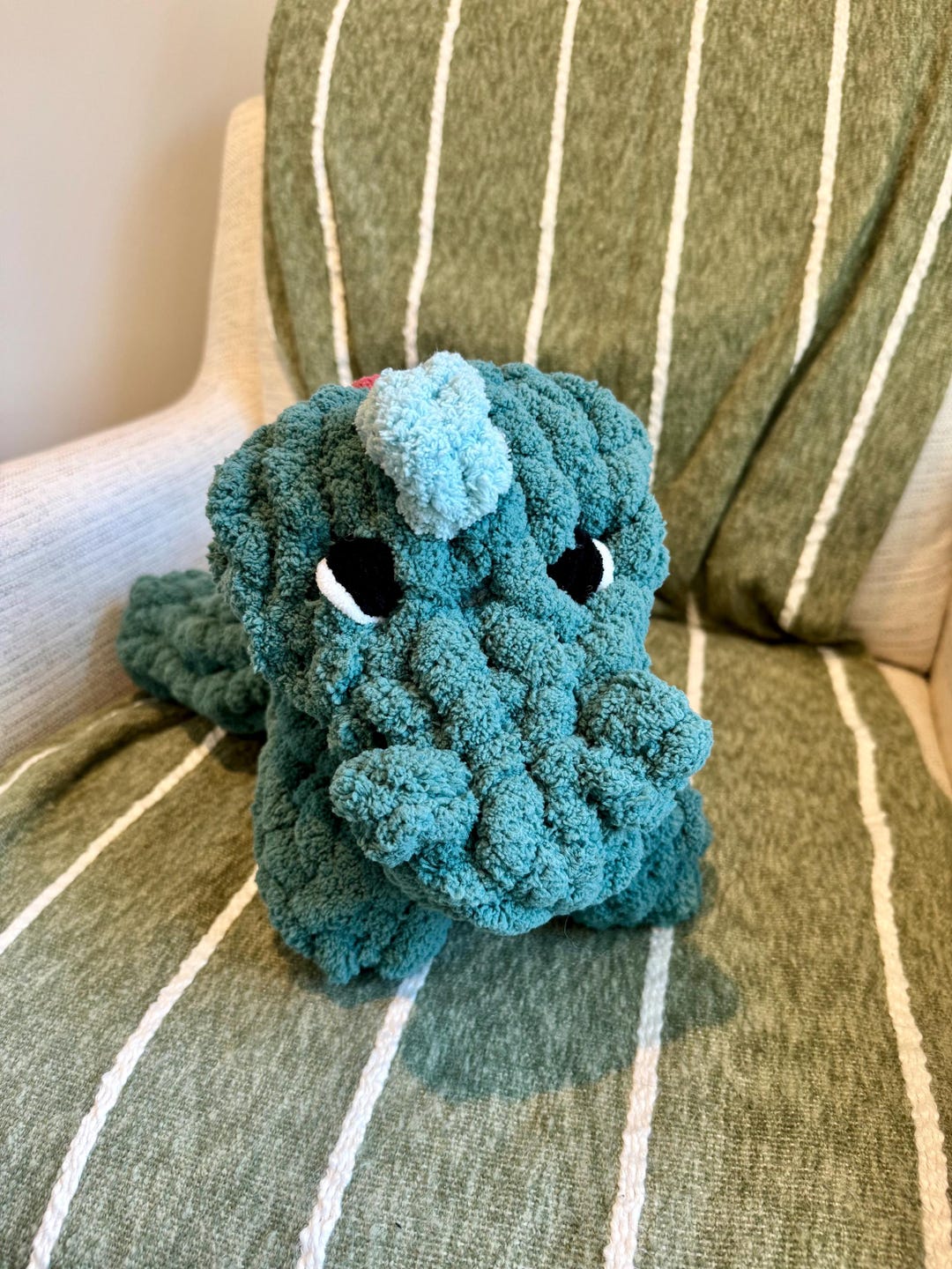 Chunky Hand Knit Dinosaur Snuggler - Etsy