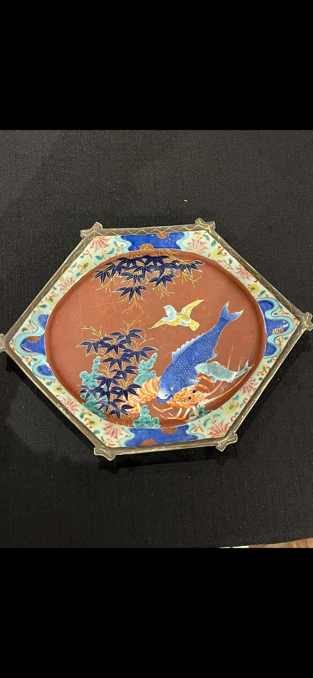 Antique Meiji Period Plate Marked