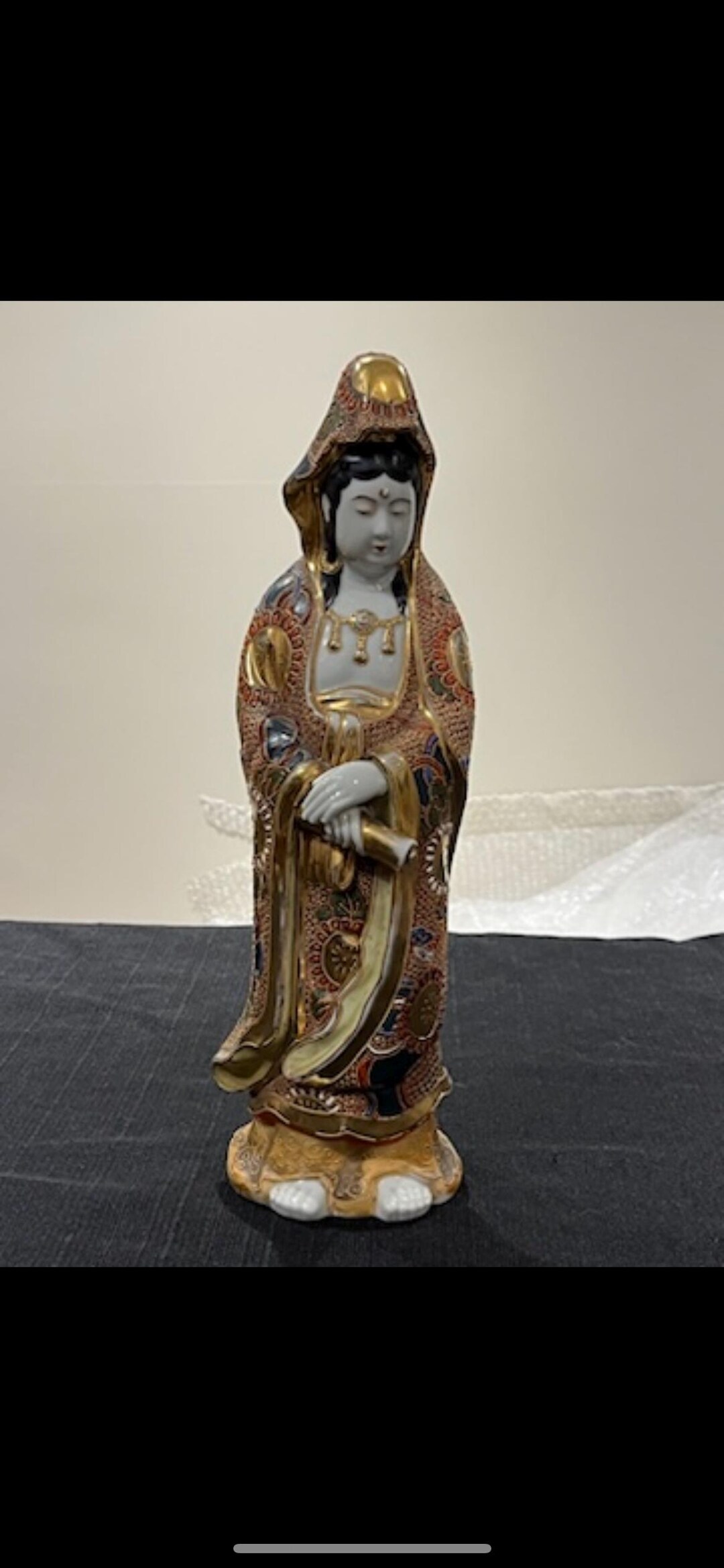 Old Japanese Satsuma Statue of Bohda in Good Condition - Etsy