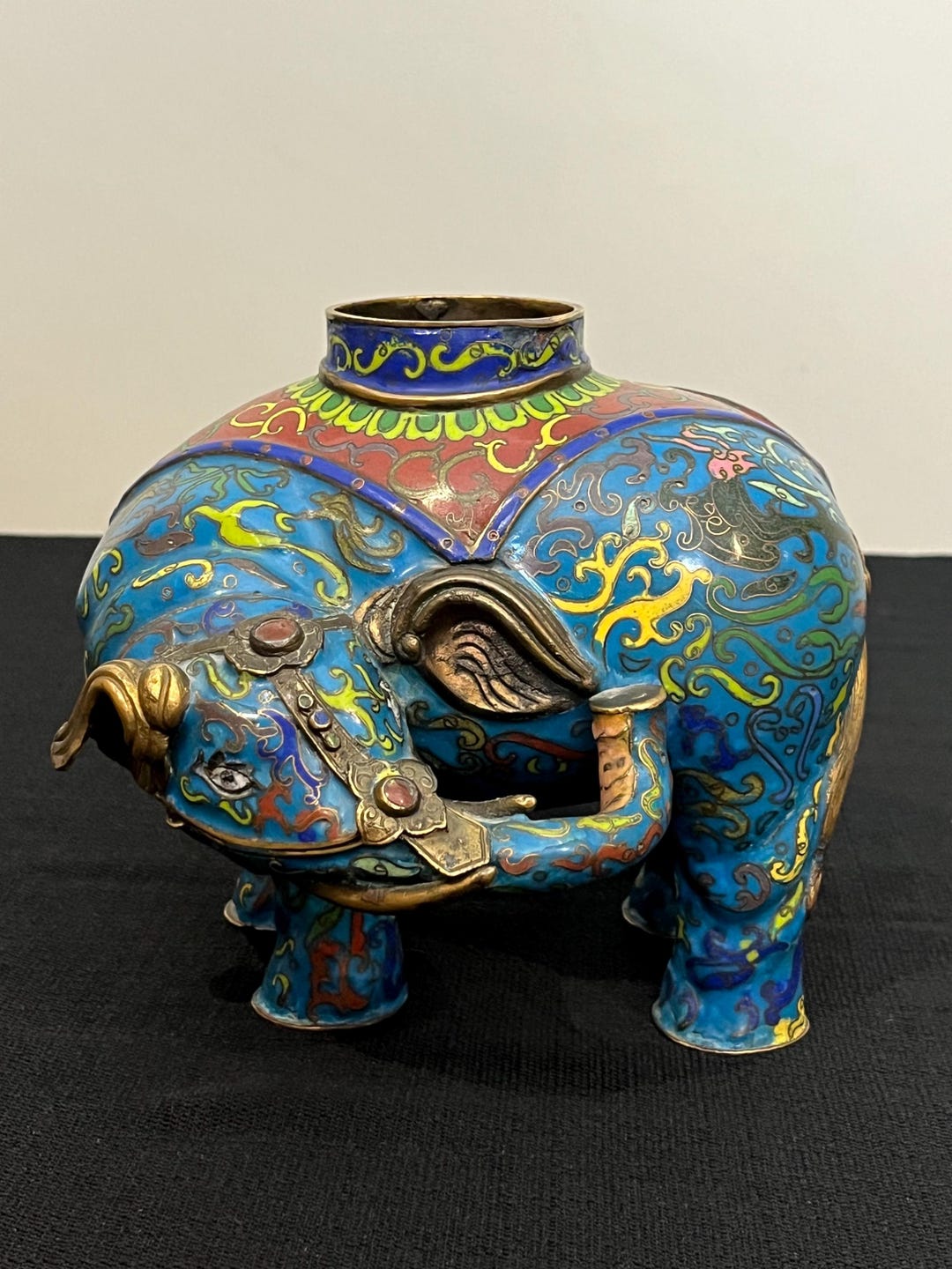 Antique Chinese Ching Daynsty Elephant Statue Cloisonné Chinese Art - Etsy