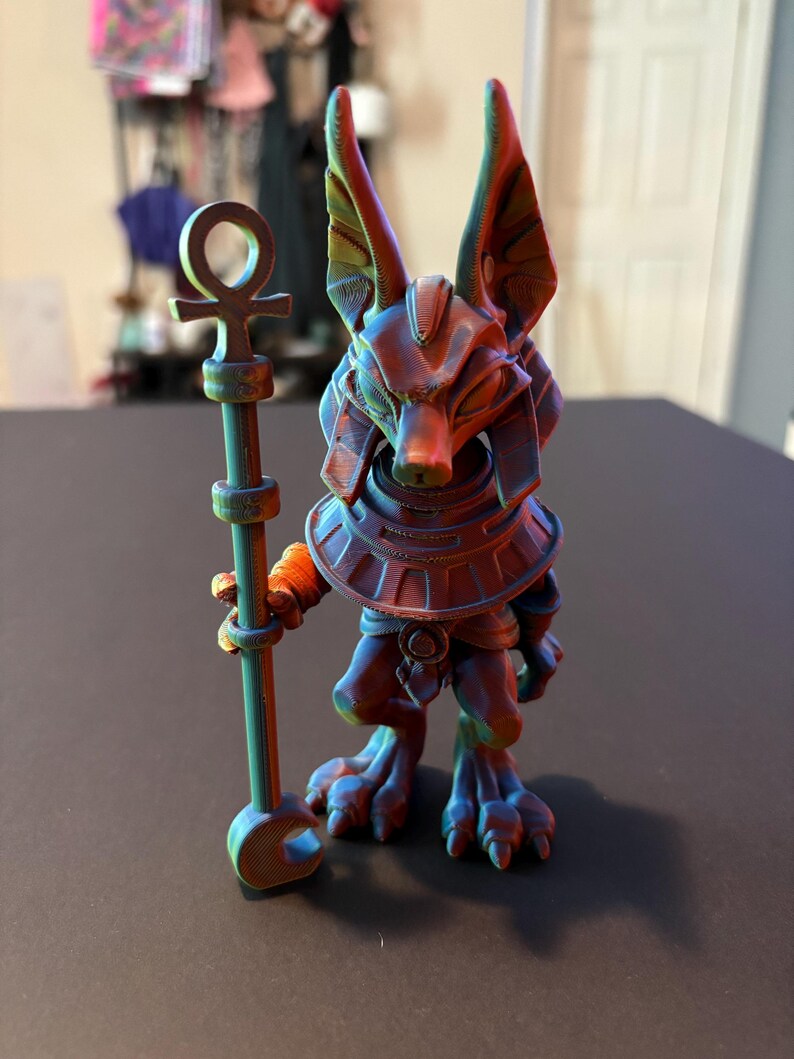 Articulated 3D Printed Anubis With Staff - Etsy