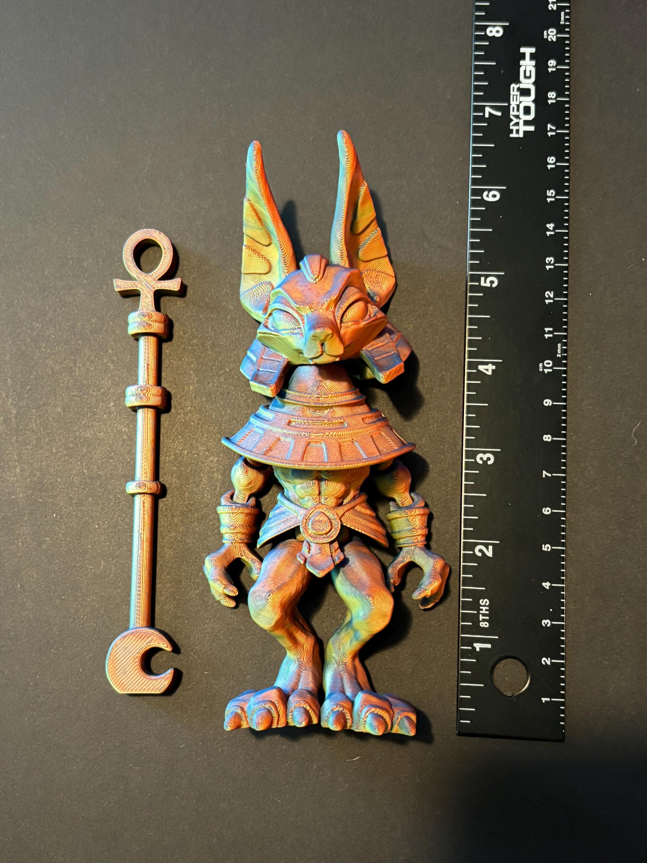 Articulated 3D Printed Anubis With Staff - Etsy