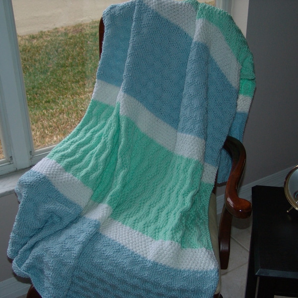Knit Afghan Pattern - Etsy